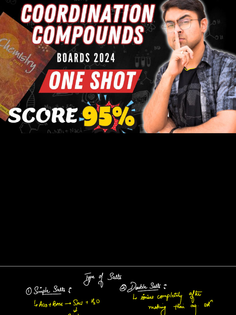 Coordination Compounds One Shot | PDF