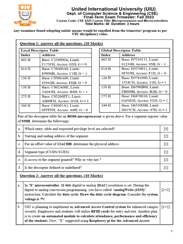 Final CSE 4325 Fall23 | PDF