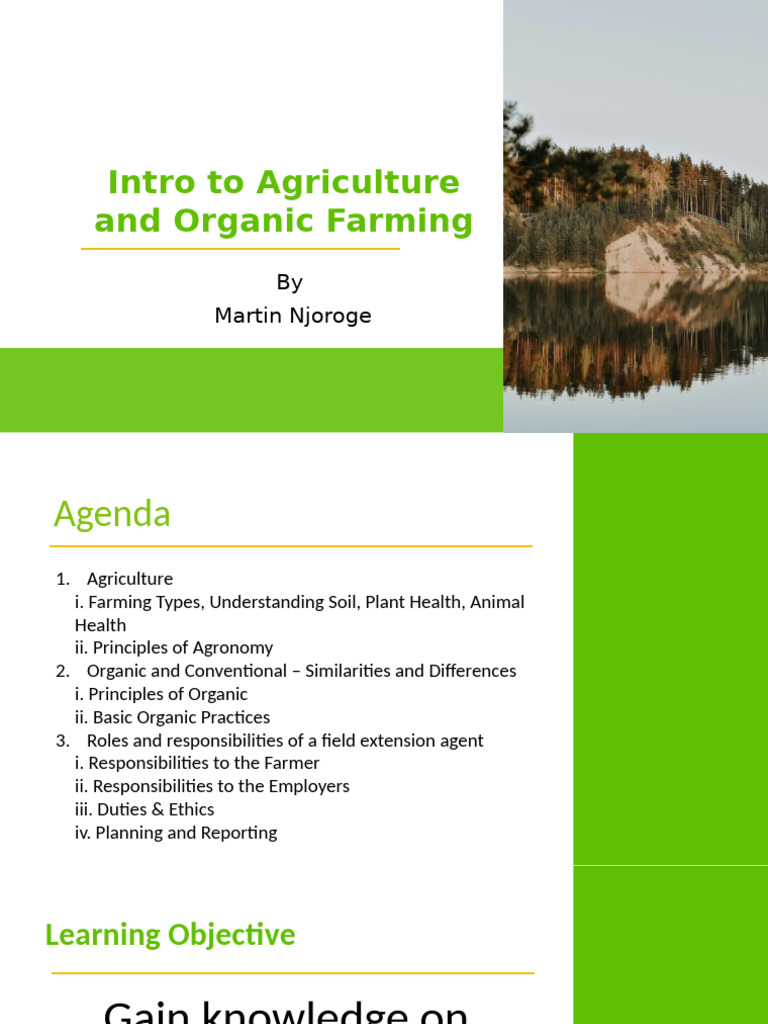 Day 1 - Intro To Agriculture and Agronomy | PDF | Soil | Agriculture