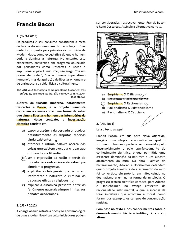 2.3 Questões Bacon | PDF