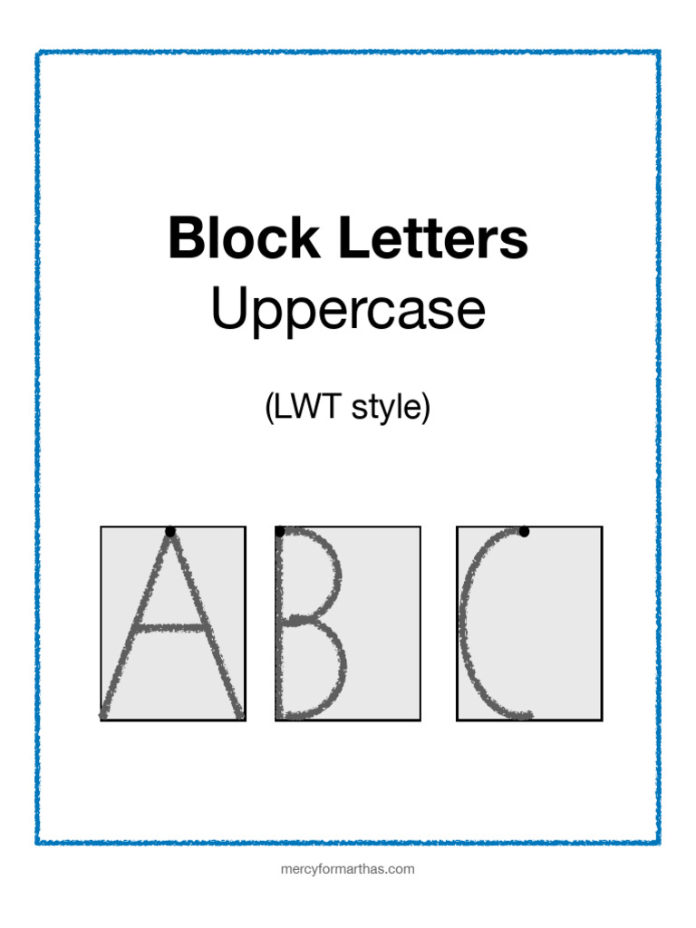 Block Letters LWT Style | PDF