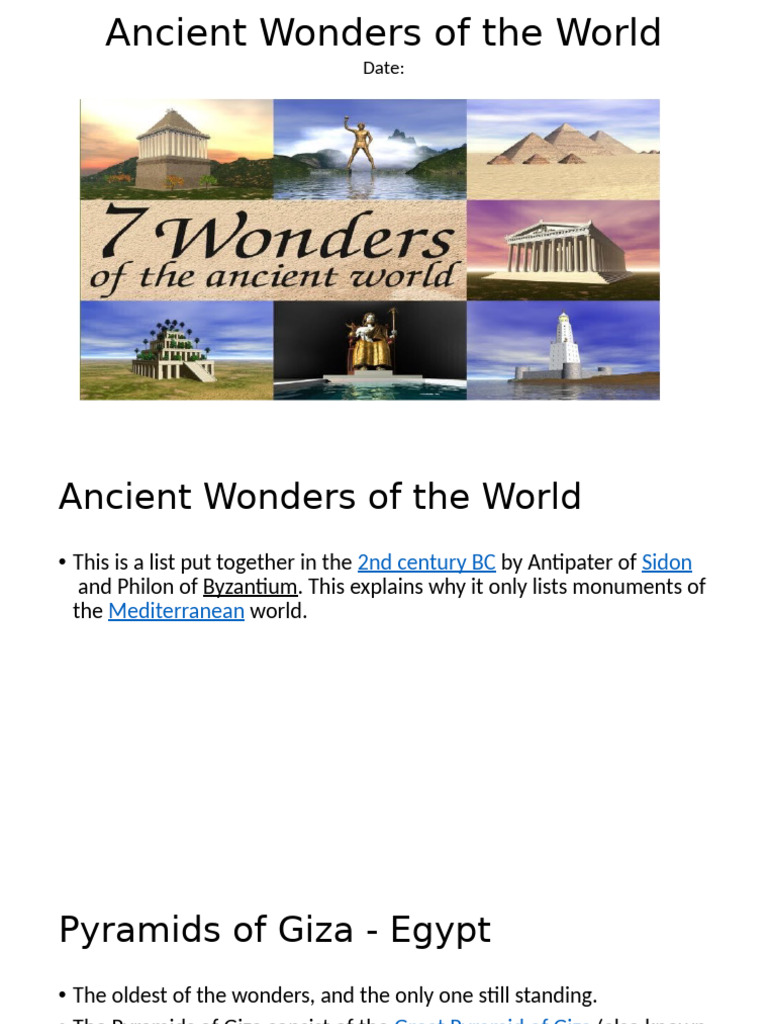 Ancient Wonders | PDF