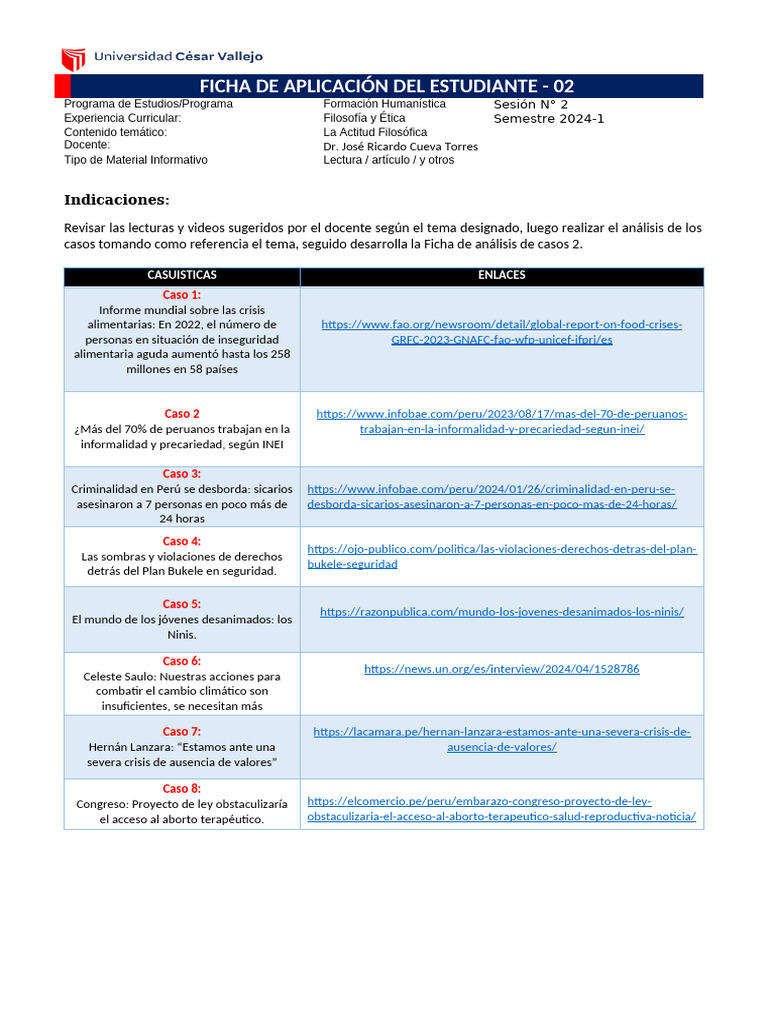 Ficha de Aplicación 02 | PDF