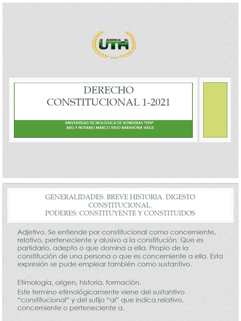 Modelo Derecho Constitucional Abril 2021 | PDF | Constitución | Política