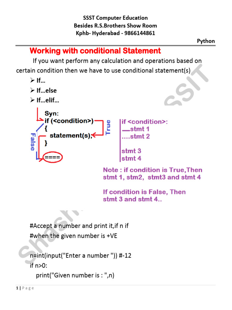 9.Conditional Statements | PDF