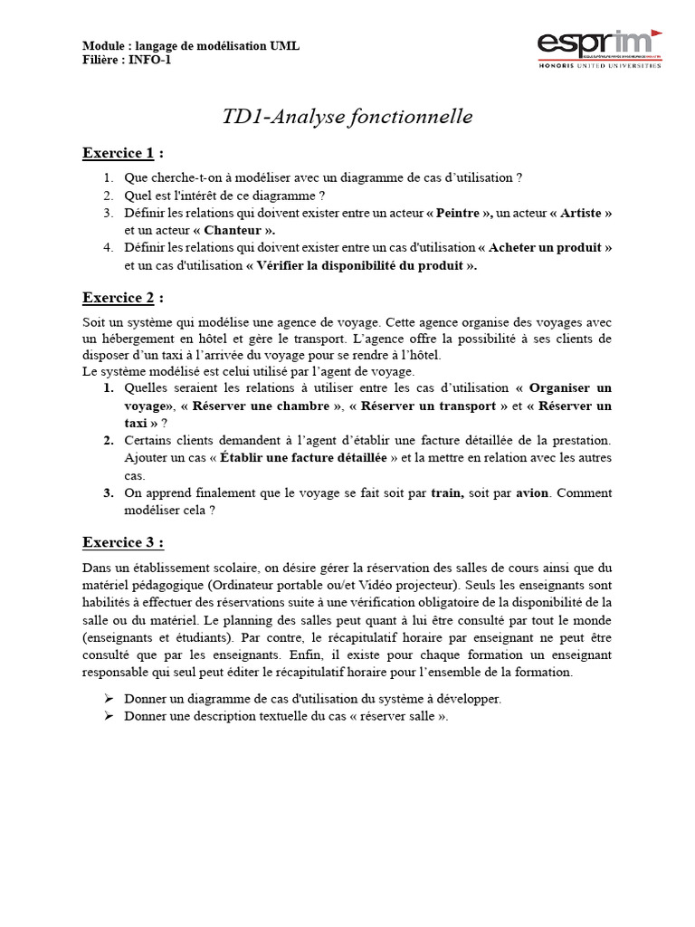 TD1 Uml | PDF