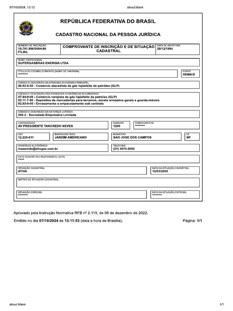 Certificado Gas Bras | PDF