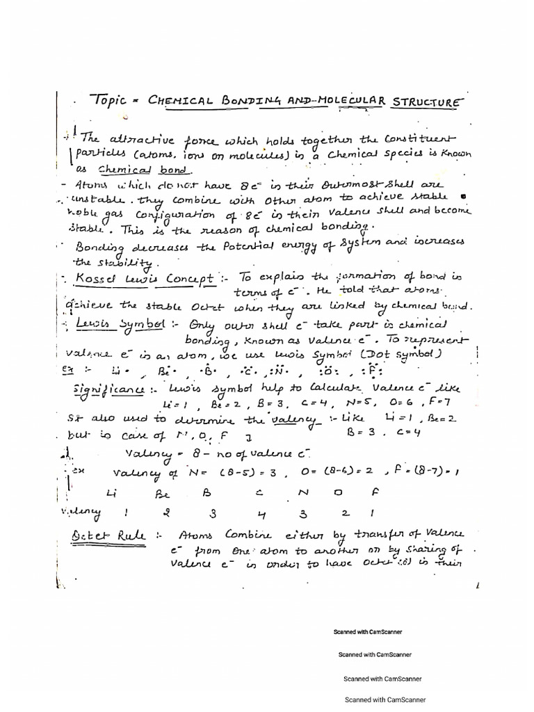 Chemical Bonding | PDF