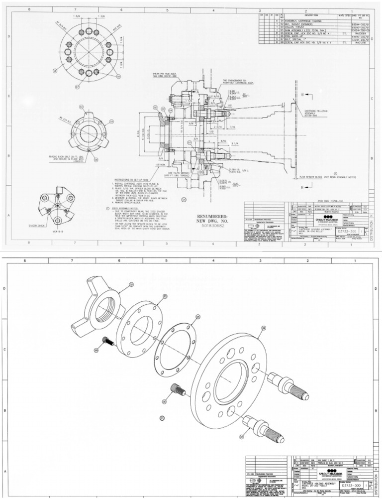 D3733-300 Cartridge Holding Assy | PDF | Screw | Mechanical Engineering