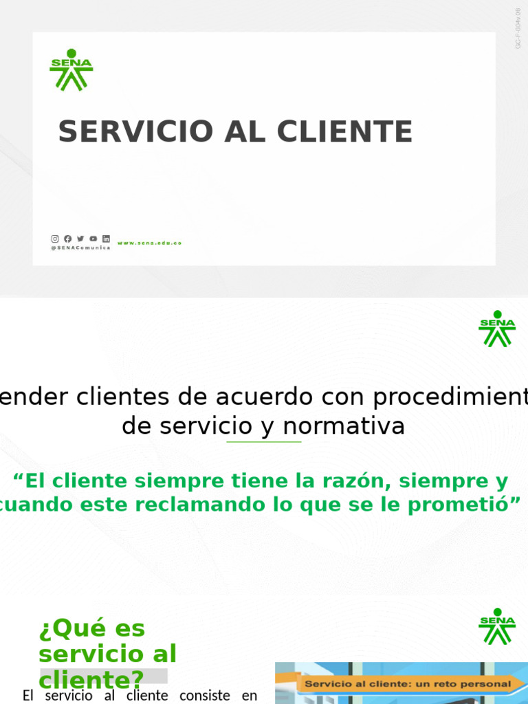 Servicio Al Cliente Clase 110923 | PDF
