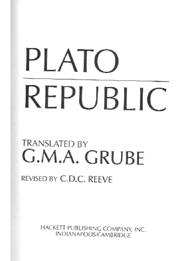 Plato - Republic - Allegory of The Cave | PDF