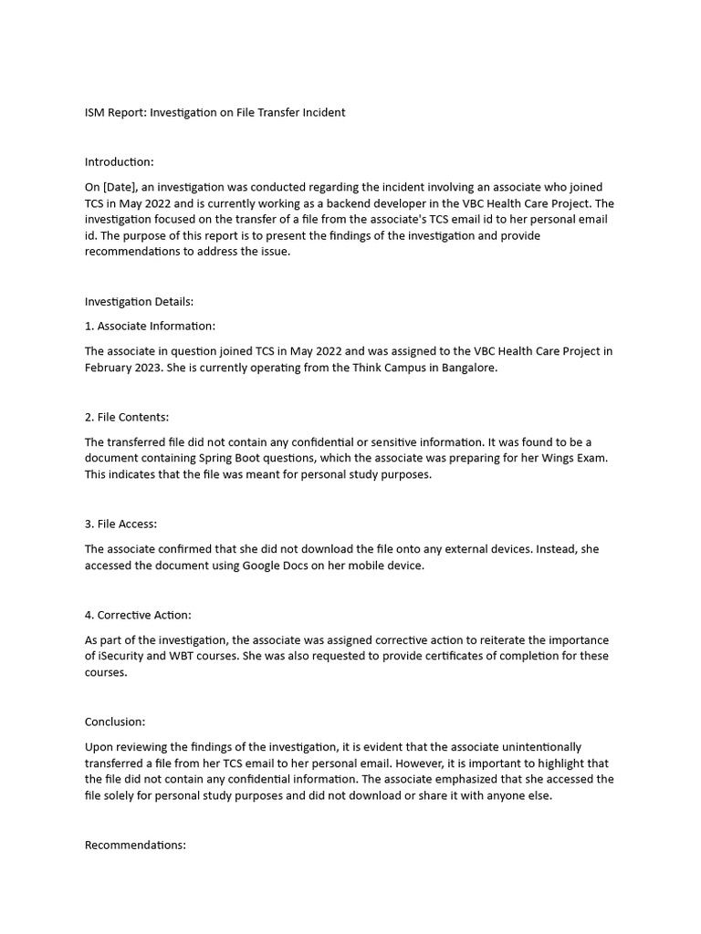 ISM Report Mark-up | PDF