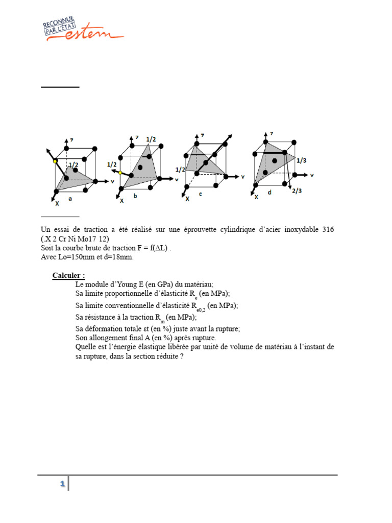 Série TD 1 Mat Ing | PDF