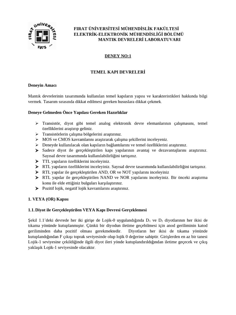 Mantik Lab Deney 1 | PDF