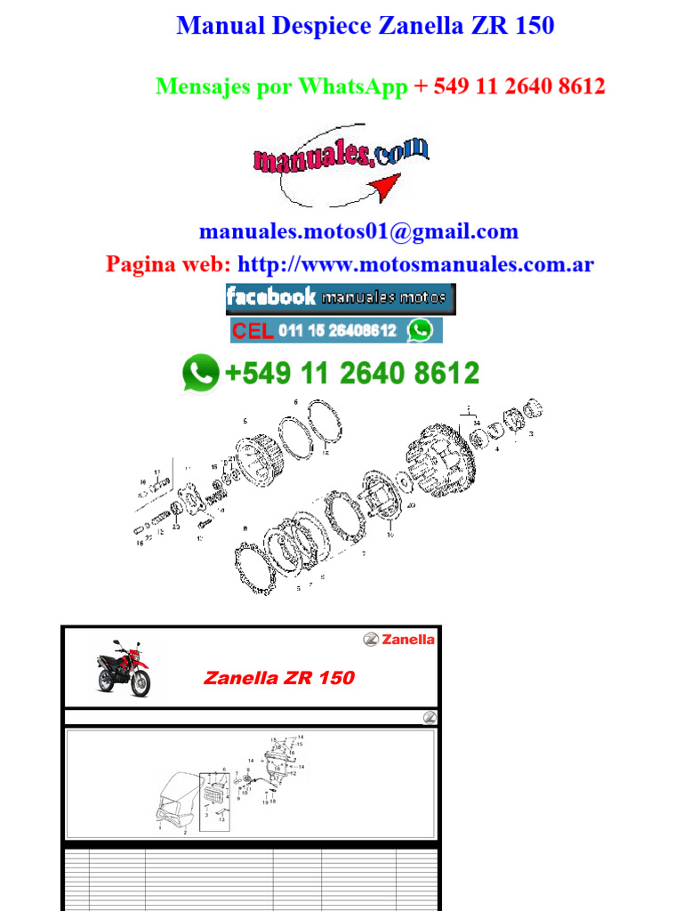 Despiece ZR150 | PDF