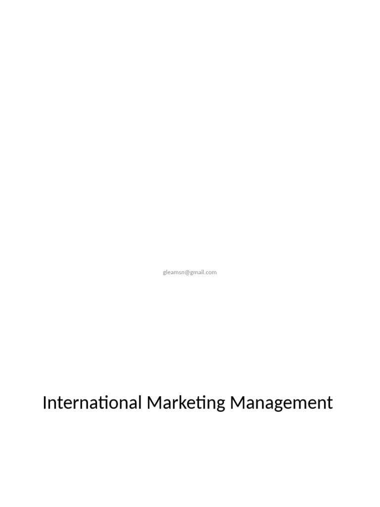 International Marketing | PDF