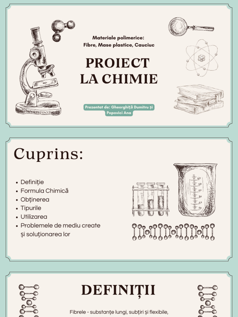 Proiect Fibre, Mase Plastice, Cauciuc | PDF