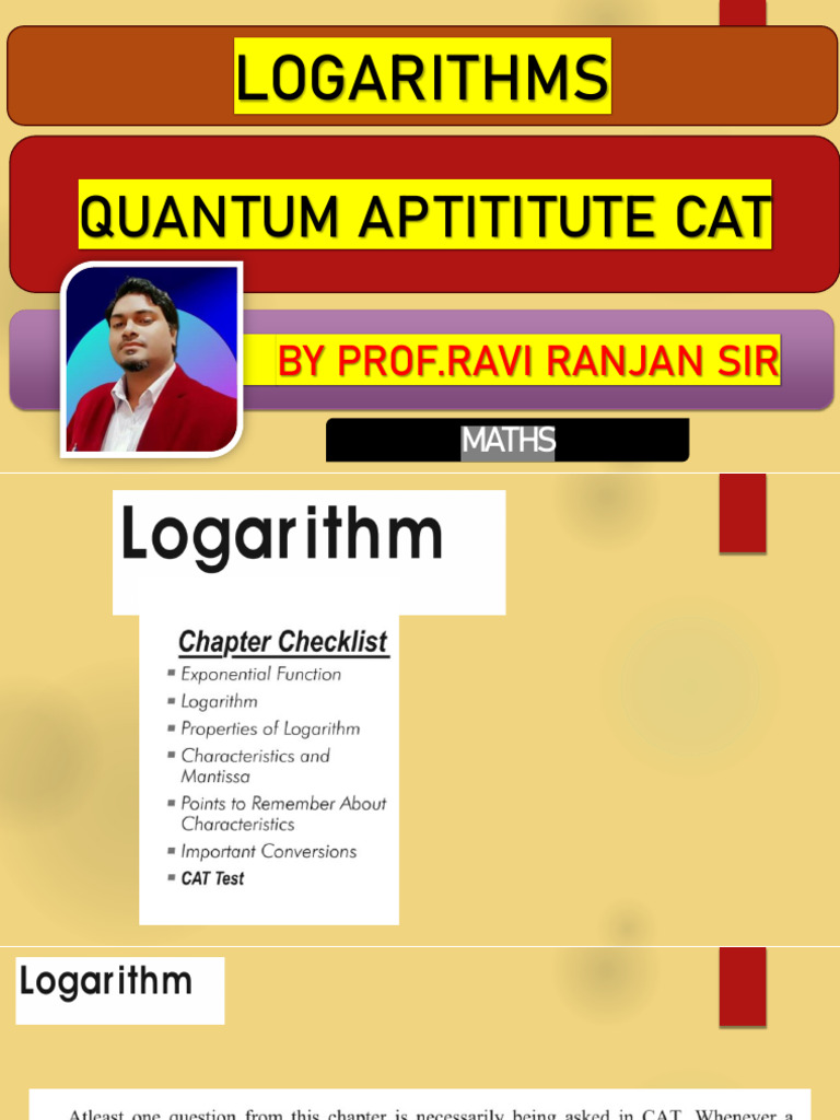 Logarithms Qns | PDF