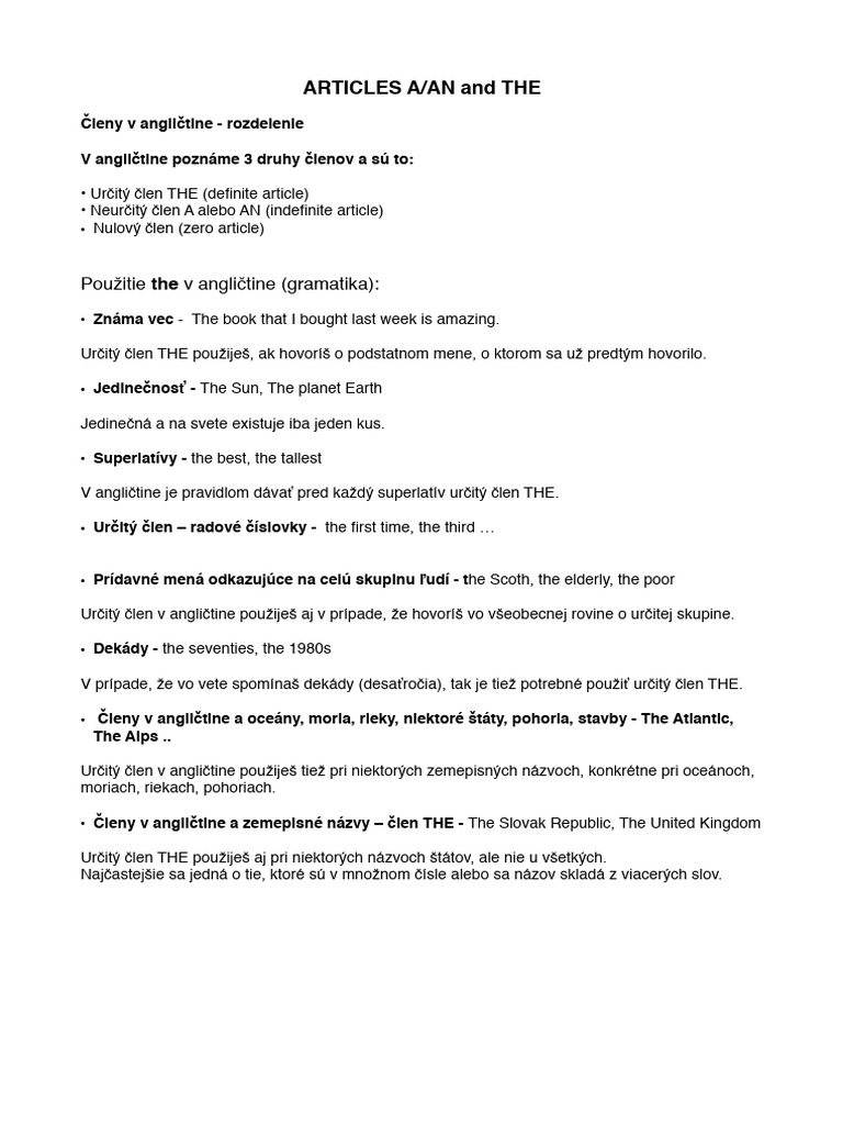 Understanding English Articles | PDF