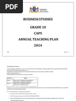Business Studies ATP-Grade 10 - 2025 | PDF