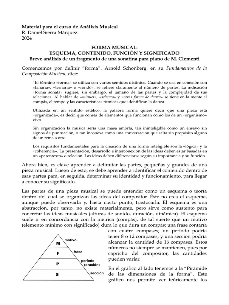 05 Forma Musical_esquema, Contenido, Función y Significado | PDF