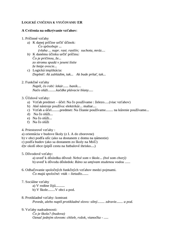 Logické - Cvičenia ET | PDF