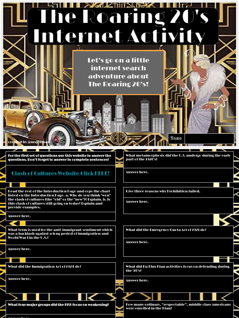 Jumin Kang - Roaring 20's Internet Activity | PDF