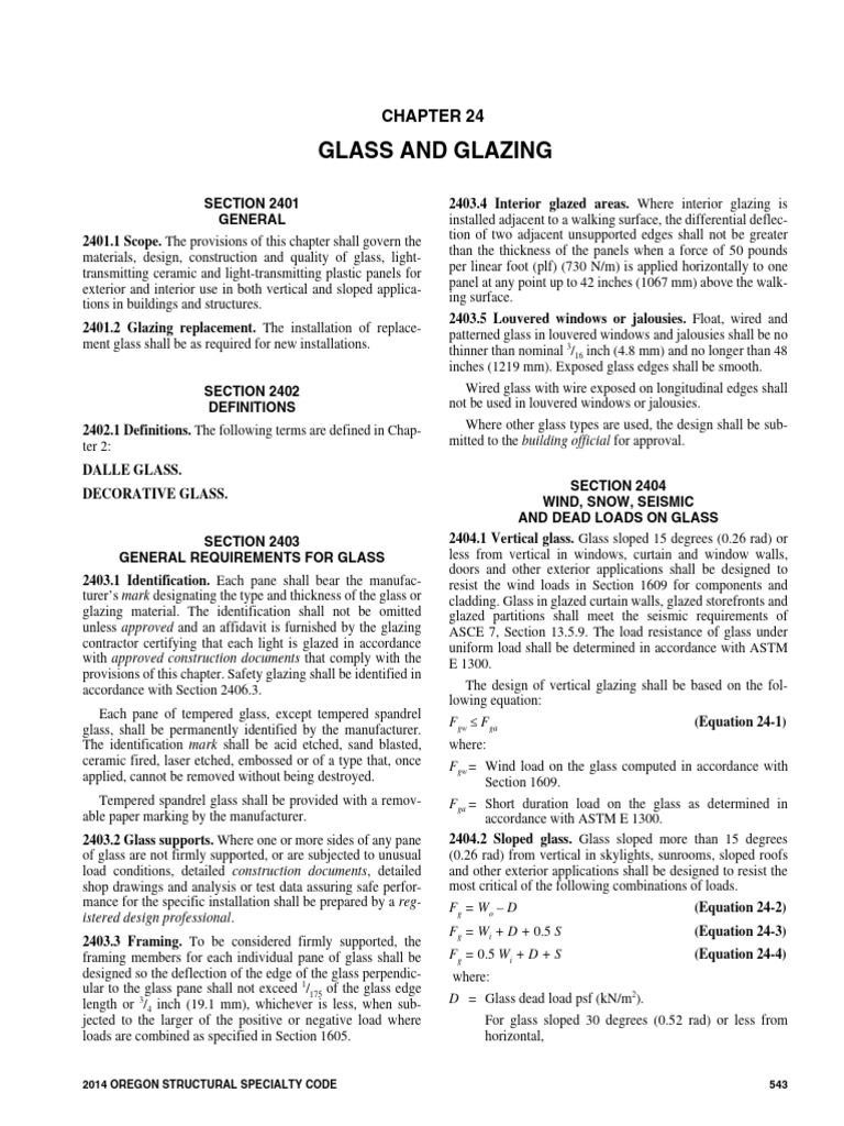Chapter 24 - Glass and Glazing | PDF