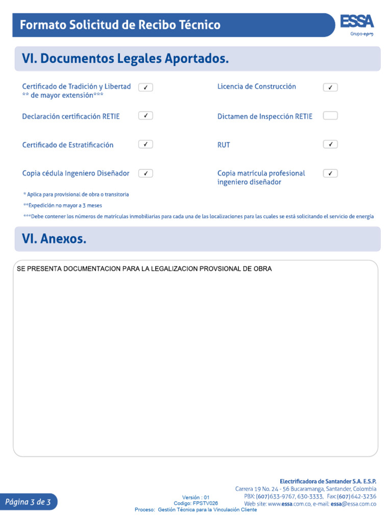 Versión: 01 Codigo: FPSTV026 Proceso: Gestión Técnica para La ...