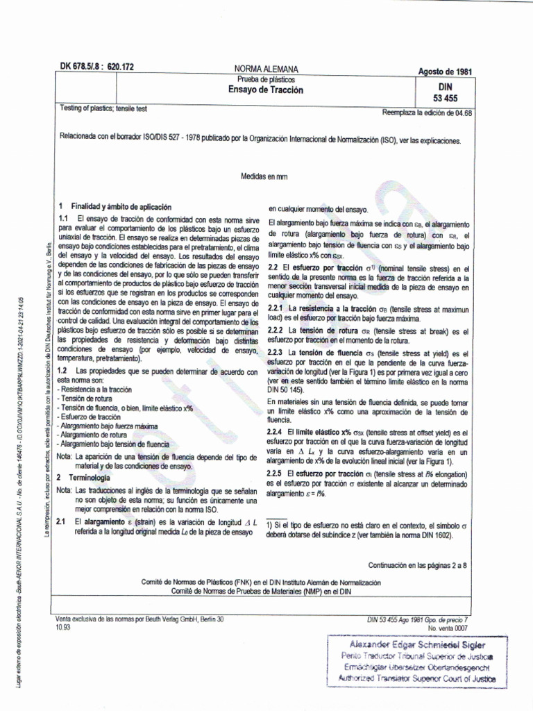 DIN 53 455 1981 - ES | PDF