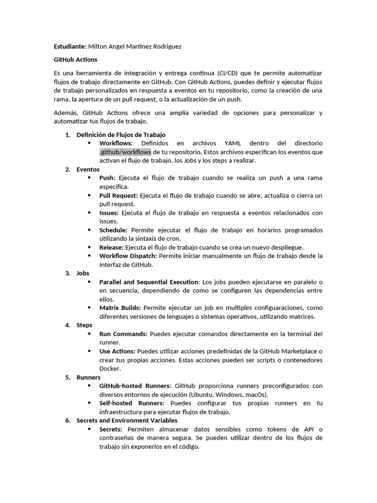 Github Actions Pdf Computer Programming Computing