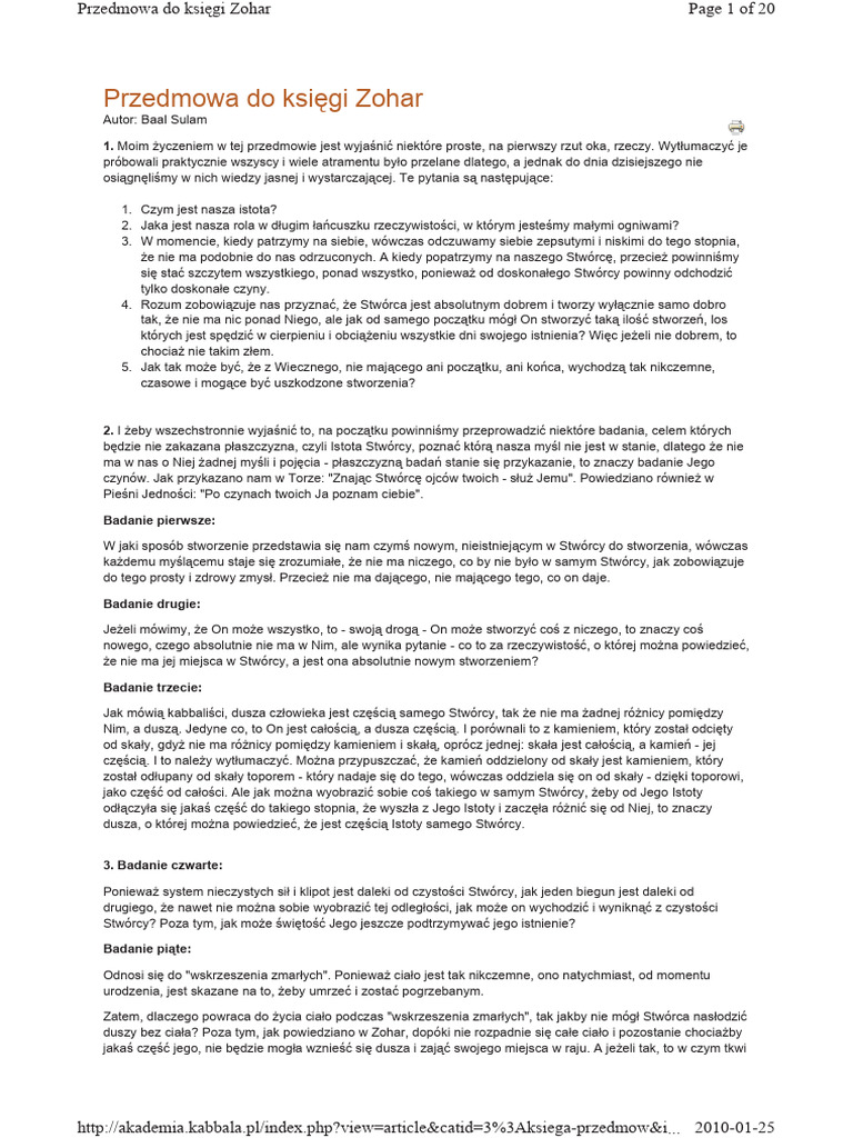 Ksiega Zohar Pełna Wersja Full | PDF