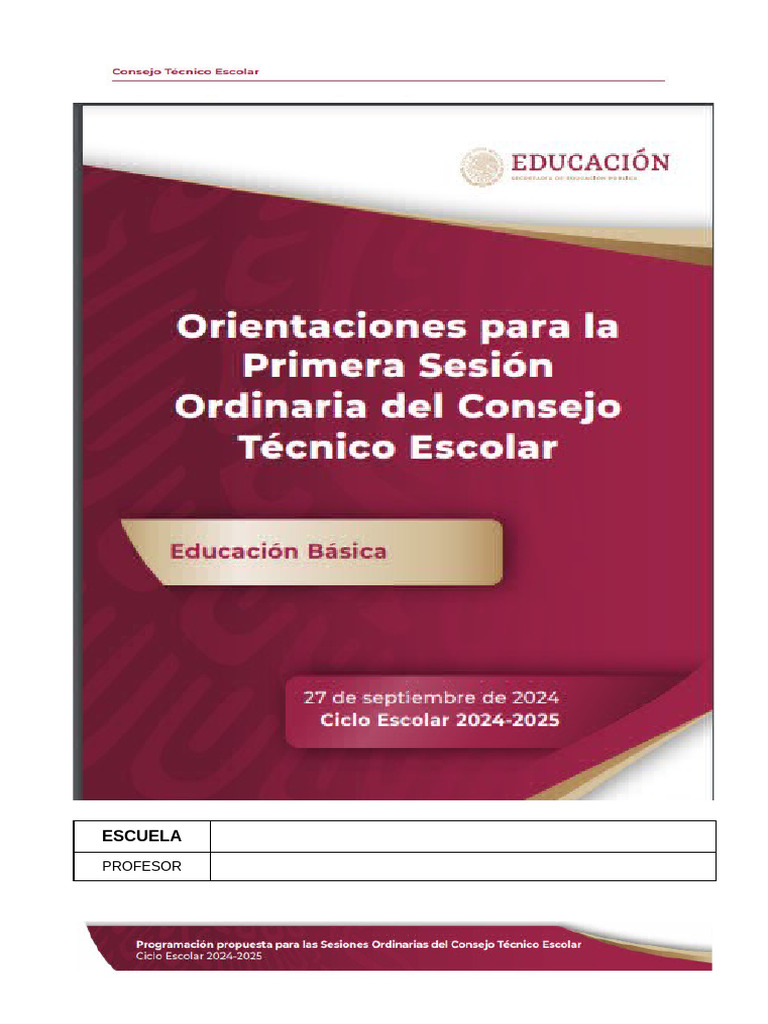 Cuadernillo 1ra. Sesión Sec. 4 | PDF