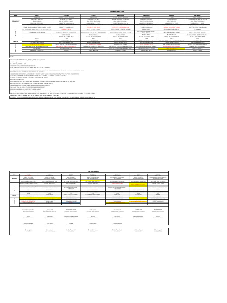 Mess Menu Updated Nov - 231126 - 130403 | PDF