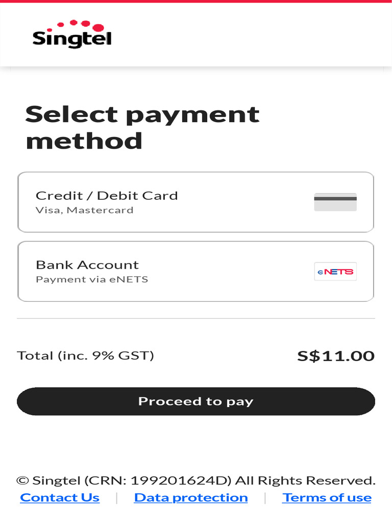 Payment Singtel | PDF