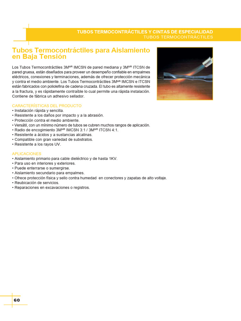 Tubo Termocontractil Imcs & Itcsn - 240813 - 081626 | PDF | Aislador ...