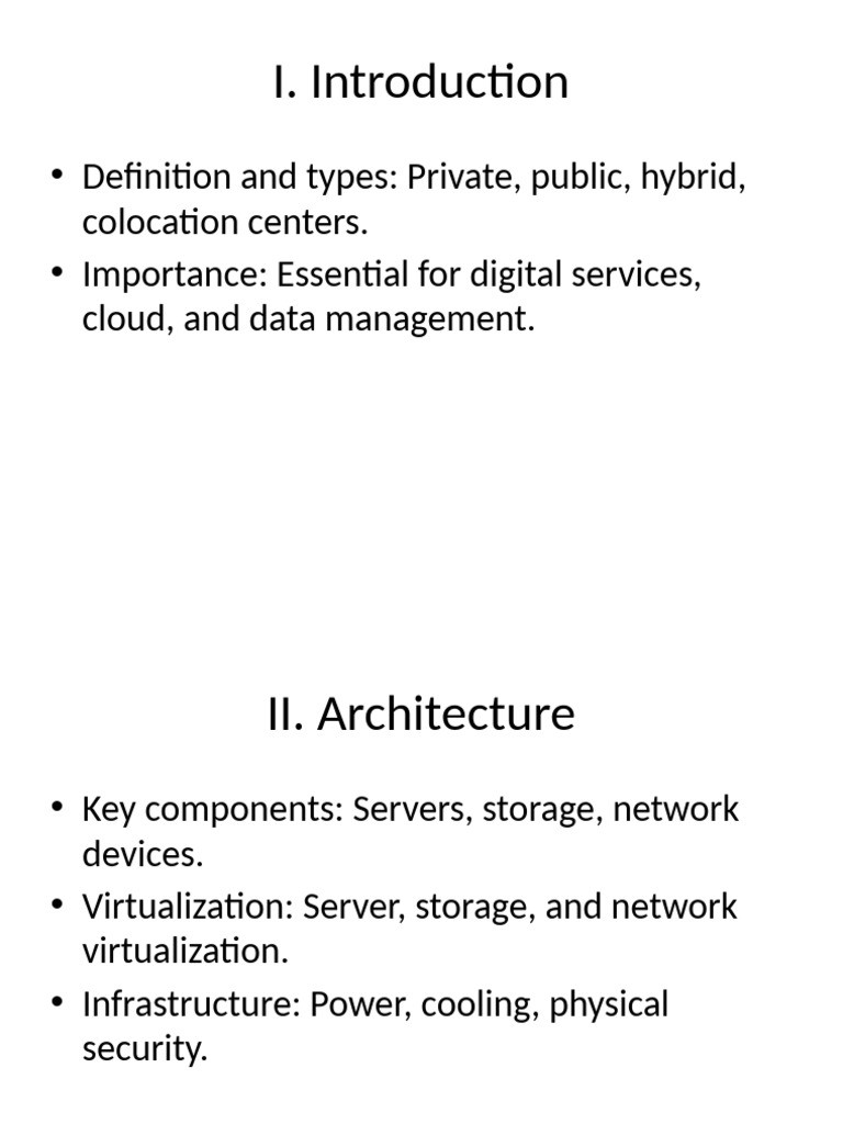 Data Center Overview | PDF