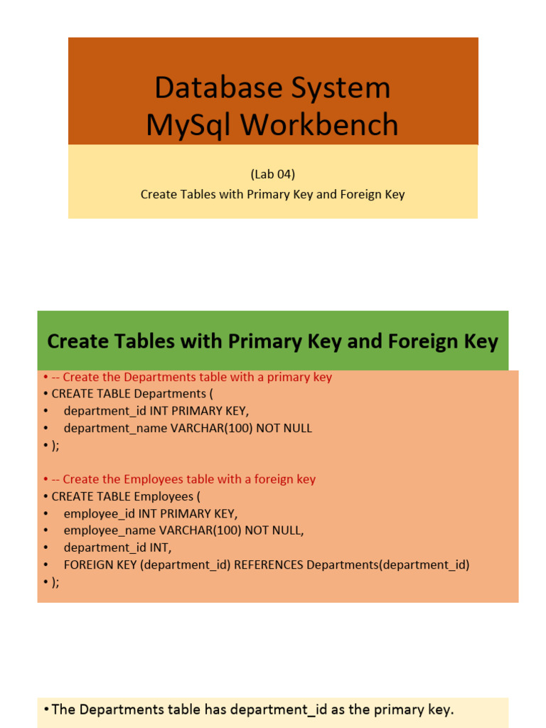 Lab-Foreign Key Implementation (Primary Key) | PDF