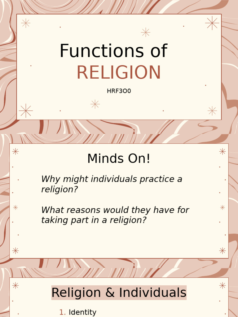 Functions of Religion | PDF
