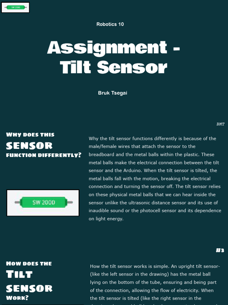 Assignment - Tilt Sensor - Bruk Tsegai | PDF