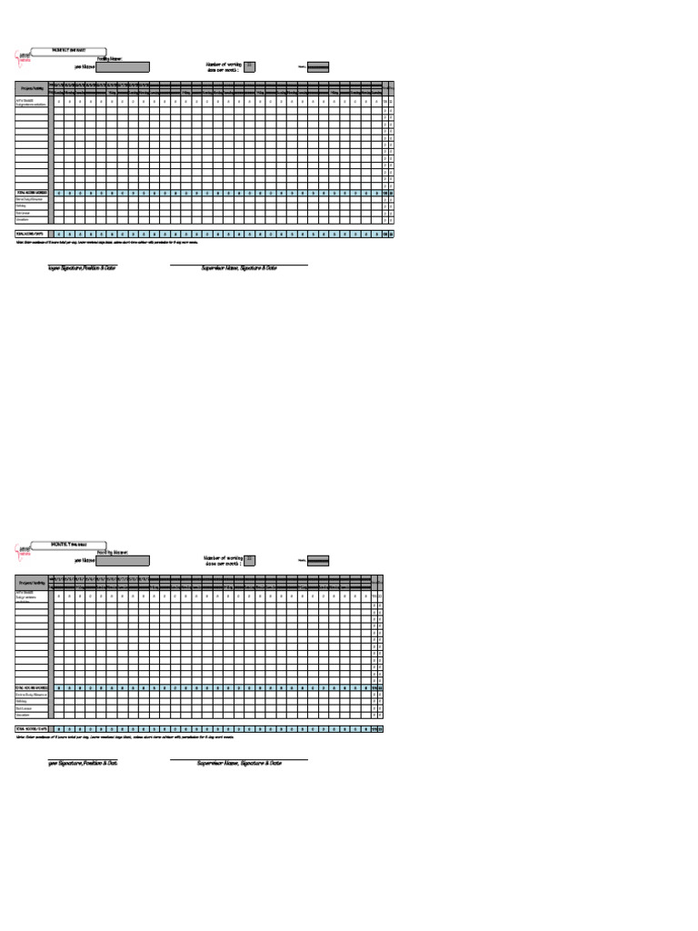TIMESHEET Oct 2023-July 2024 | PDF | Working Time | Labor