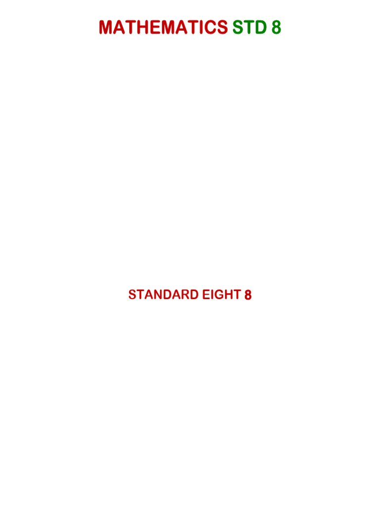 2020-End-Term-1-MATHS-STD-8-SERIES | PDF