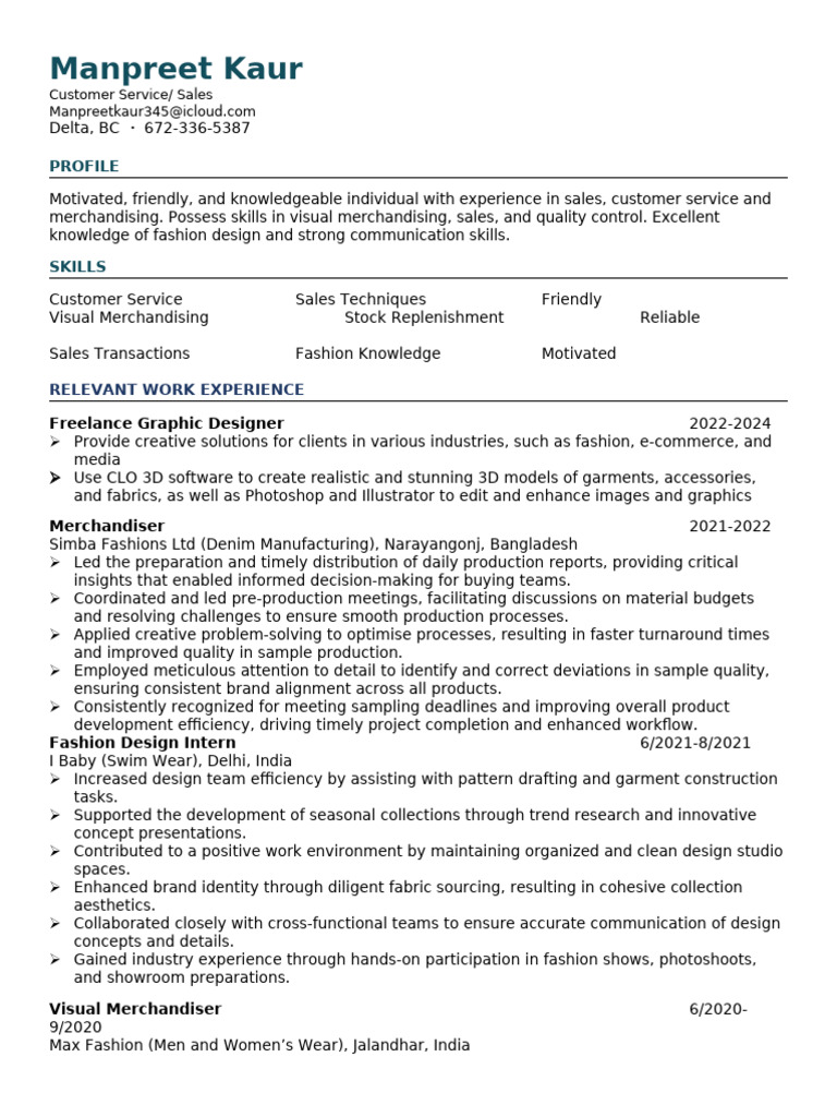 Manpreet Resume | PDF