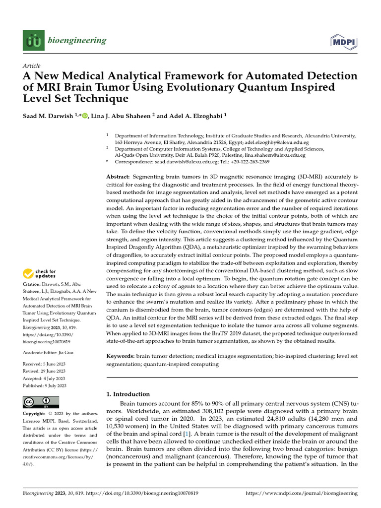 A New Medical Analytical Framework for Automated Detection of MRI Brain ... A New Medical Analytical Framework for Automated Detection of MRI Brain ...