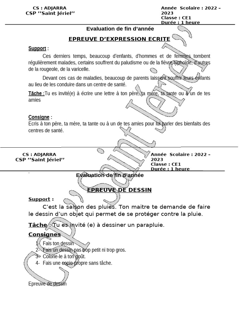 Support:: Epreuve D'Expression Ecrite | PDF