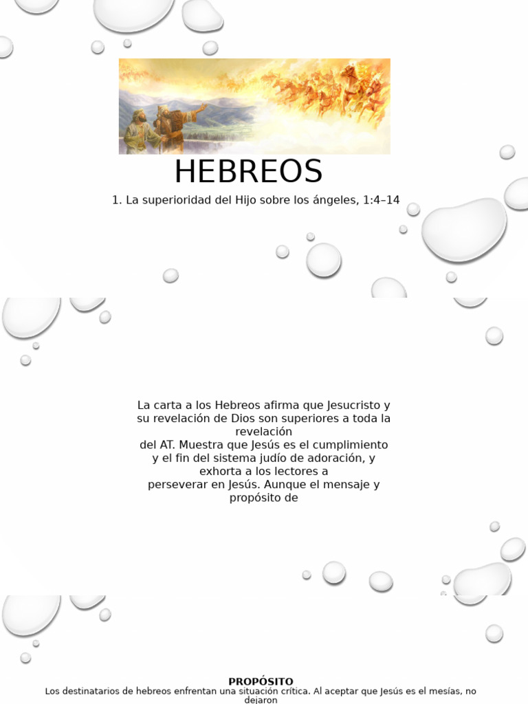 Libro de Hebreos Cap. 1 | PDF