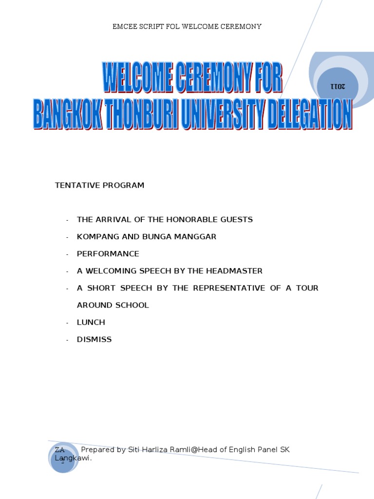Welcome Ceremony | Download Free PDF | Leisure