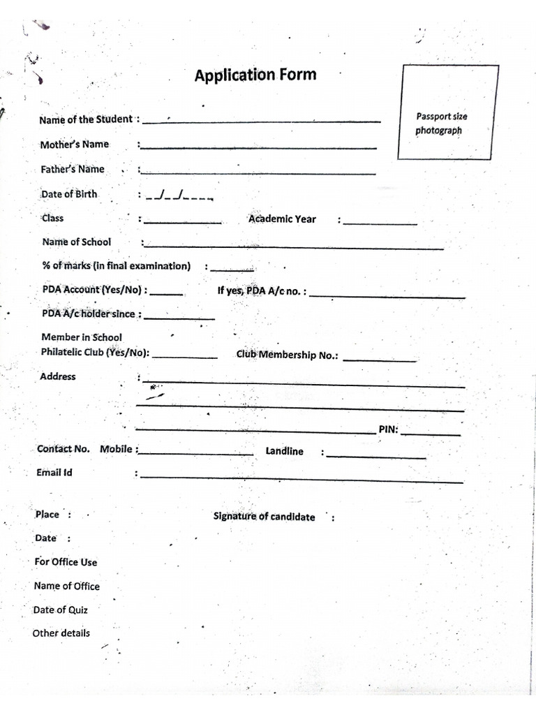 Application Form | PDF