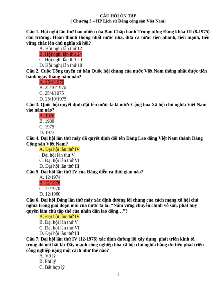 LSD Cau Hoi Chuong 3 | PDF