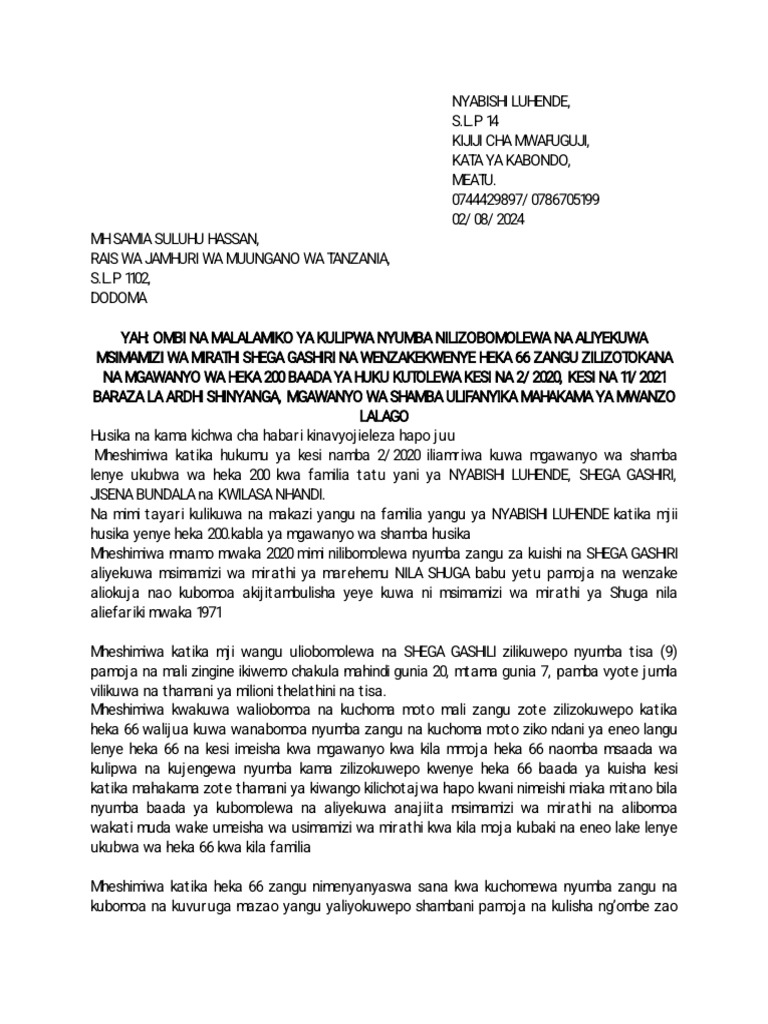 Nyabishi Luhende | PDF